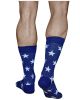 Mens cool blue socks with white stars | Vitsocks